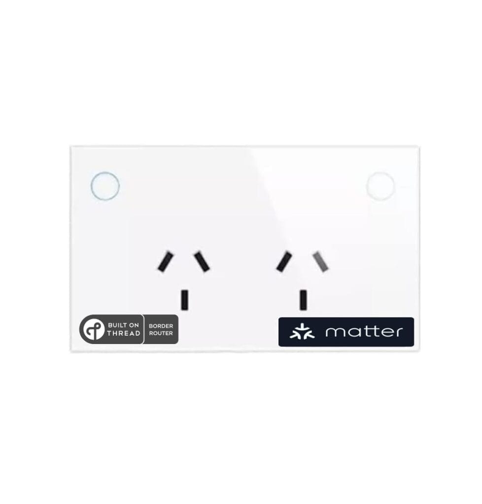 Matter Over Thread Certified Two Gang Wall Power Outlet MS0QPW – SmartSetup