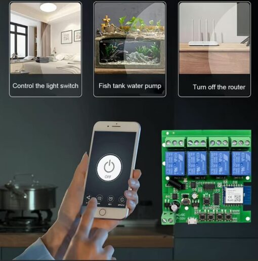 Matter Over Thread Smart Voltage Free Relay 4 Channel – SmartSetup