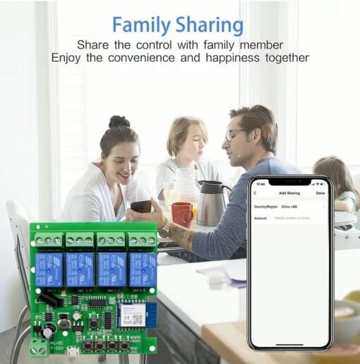 Matter Over Thread Smart Voltage Free Relay 4 Channel – SmartSetup